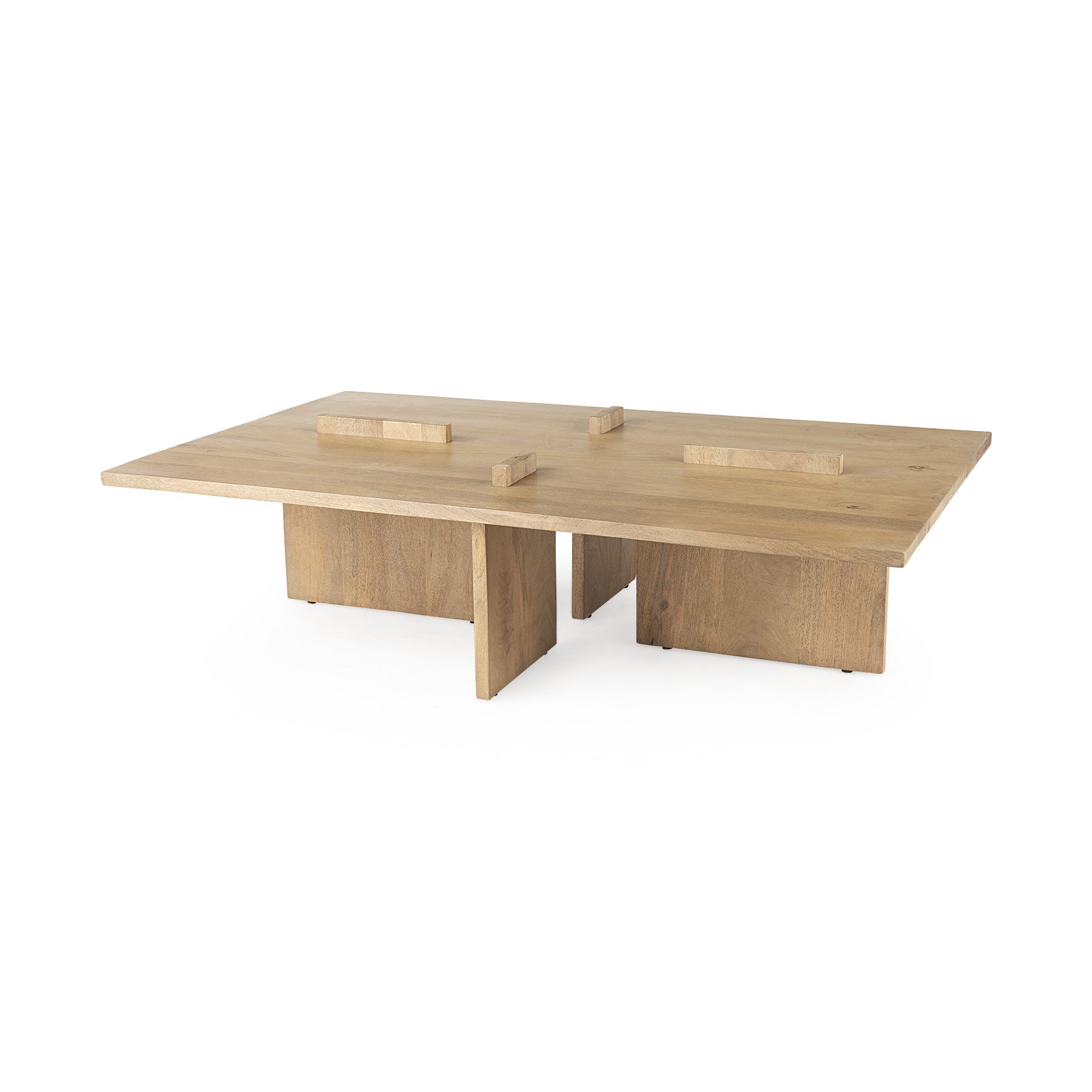 34" Natural Rectangular Coffee Table By Homeroots – Modish Store