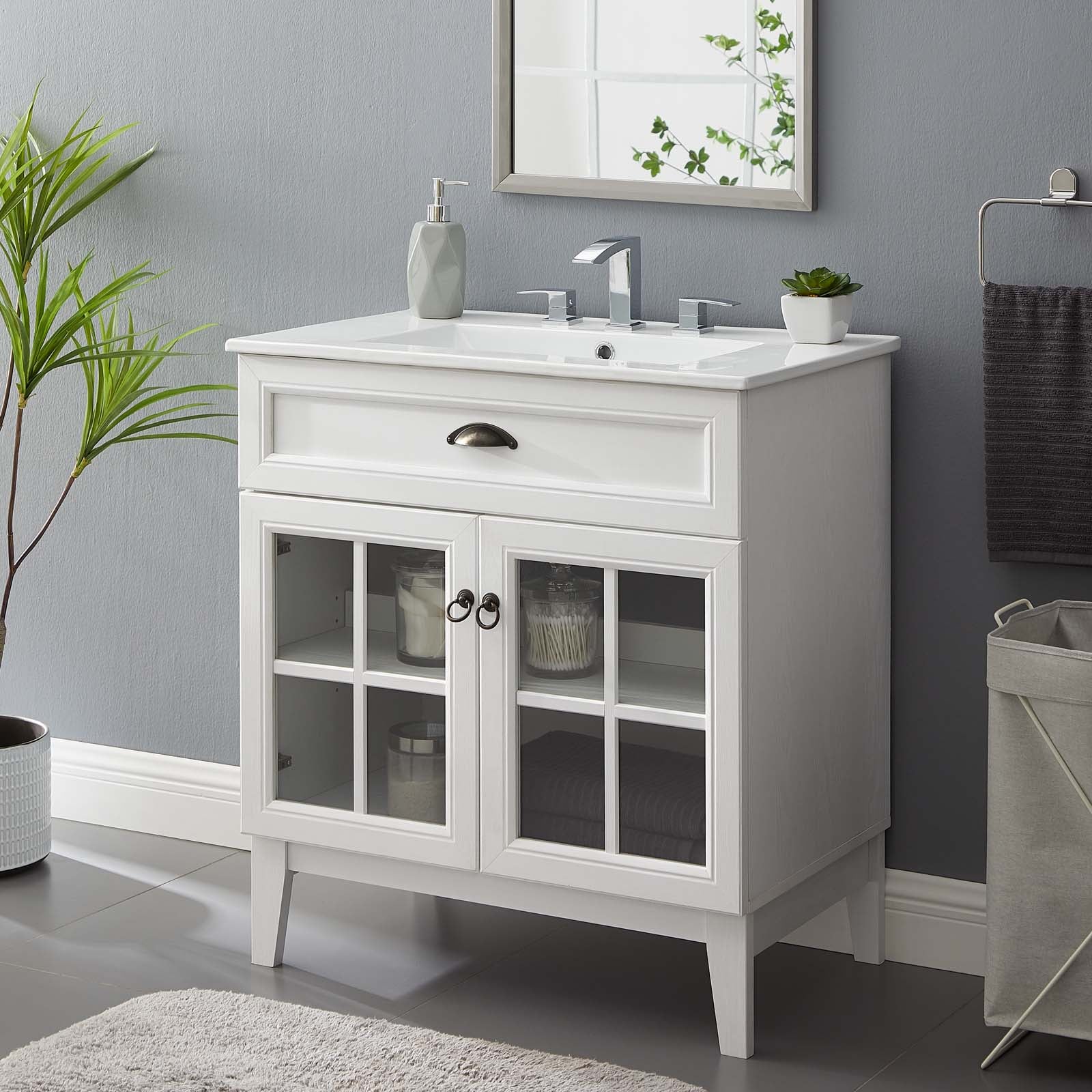 Modway Isle 30" Bathroom Vanity Cabinet - EEI-5425 - White White – Modish Store