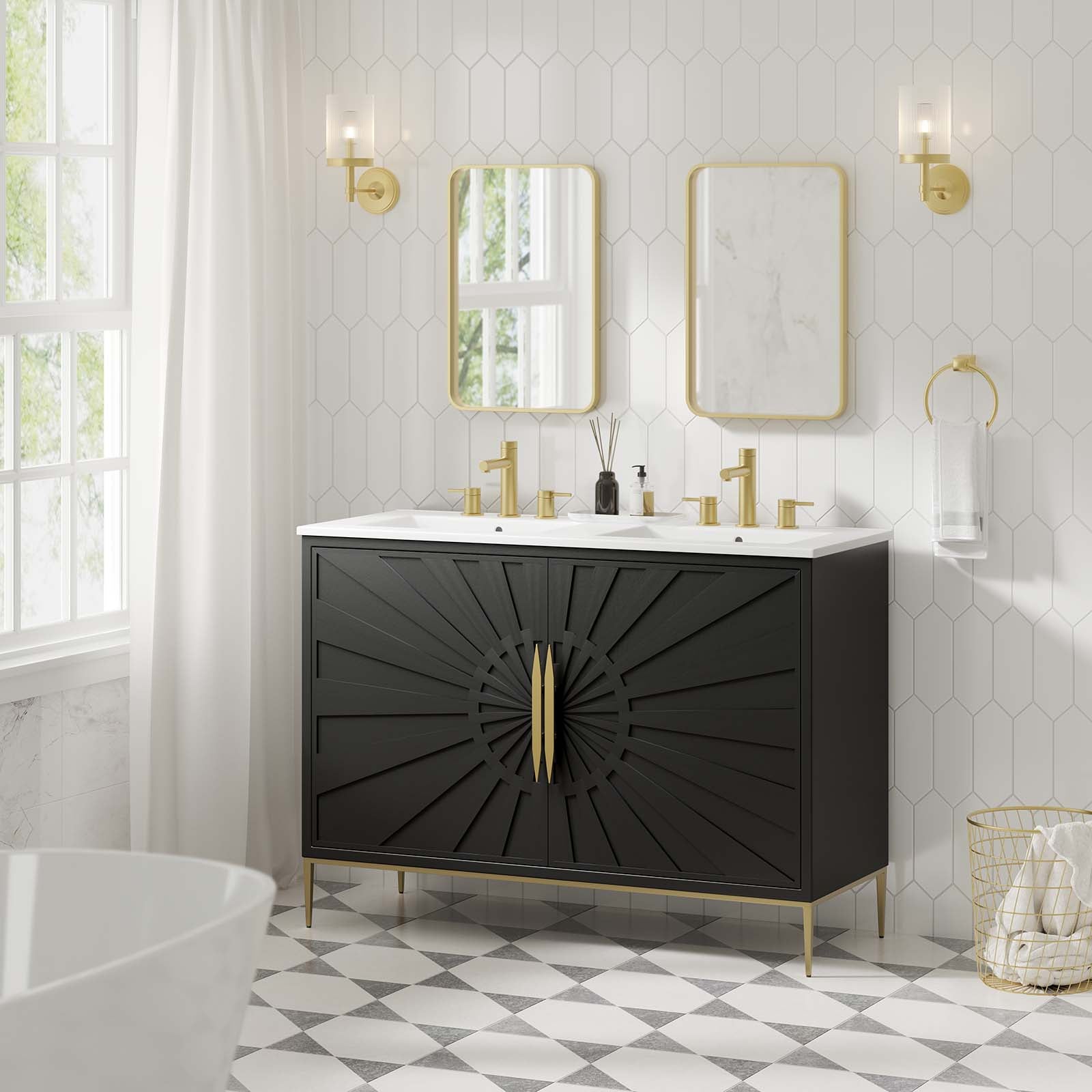 Awaken 48" Double Sink Bathroom Vanity By Modway - EEI-6305 – Modish Store