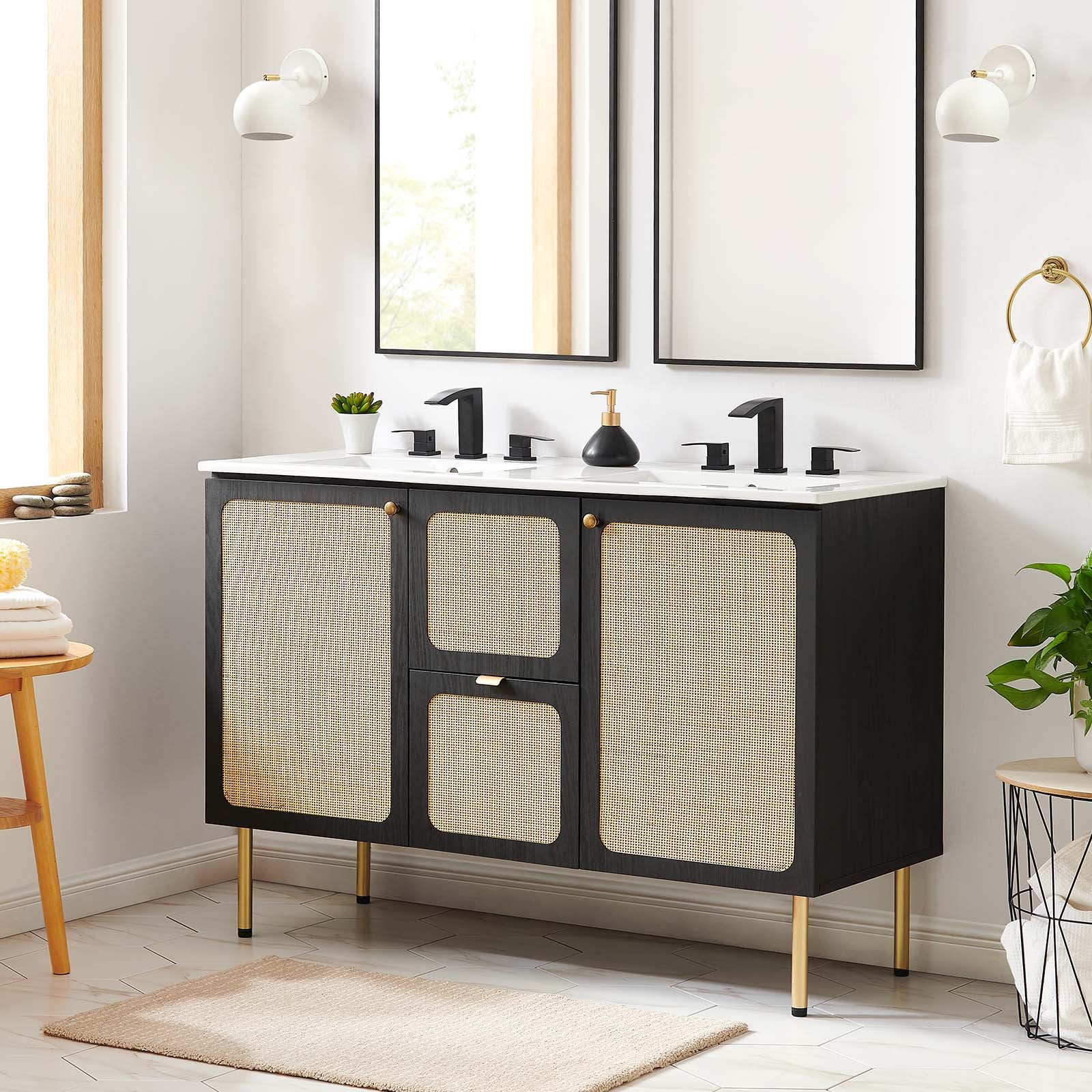 Chaucer 48" Double Sink Bathroom Vanity By Modway - EEI-6701 – Modish Store