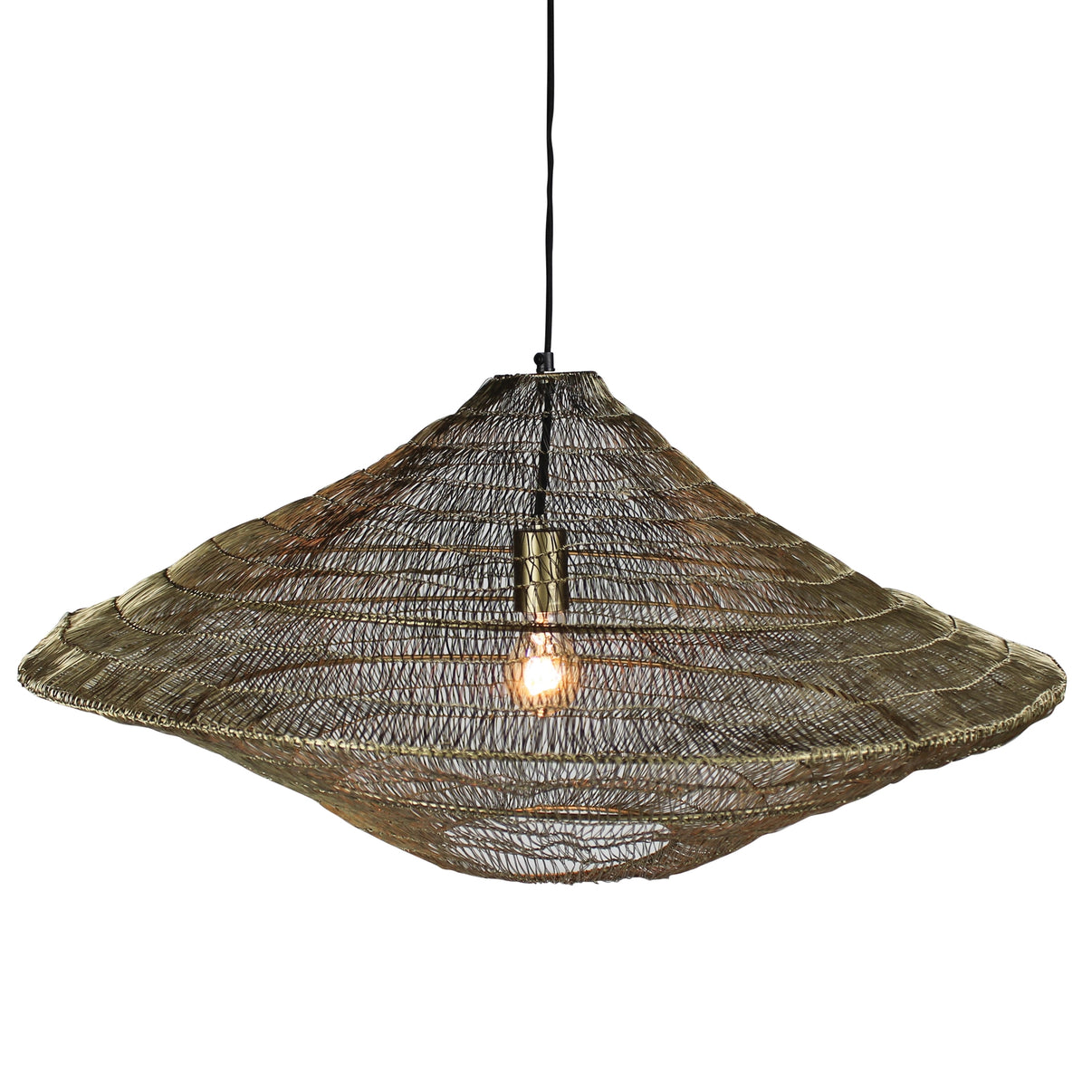 Stark Woven Wire Pendant, Gold By HomArt – Modish Store