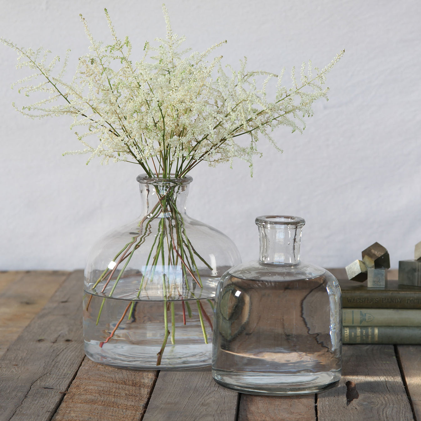 Milton Glass Bottle - Large - Clear Set Of 2 By HomArt – Modish Store
