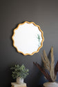 Squiggle Wood Circle Framed Mirror By Kalalou – Modish Store