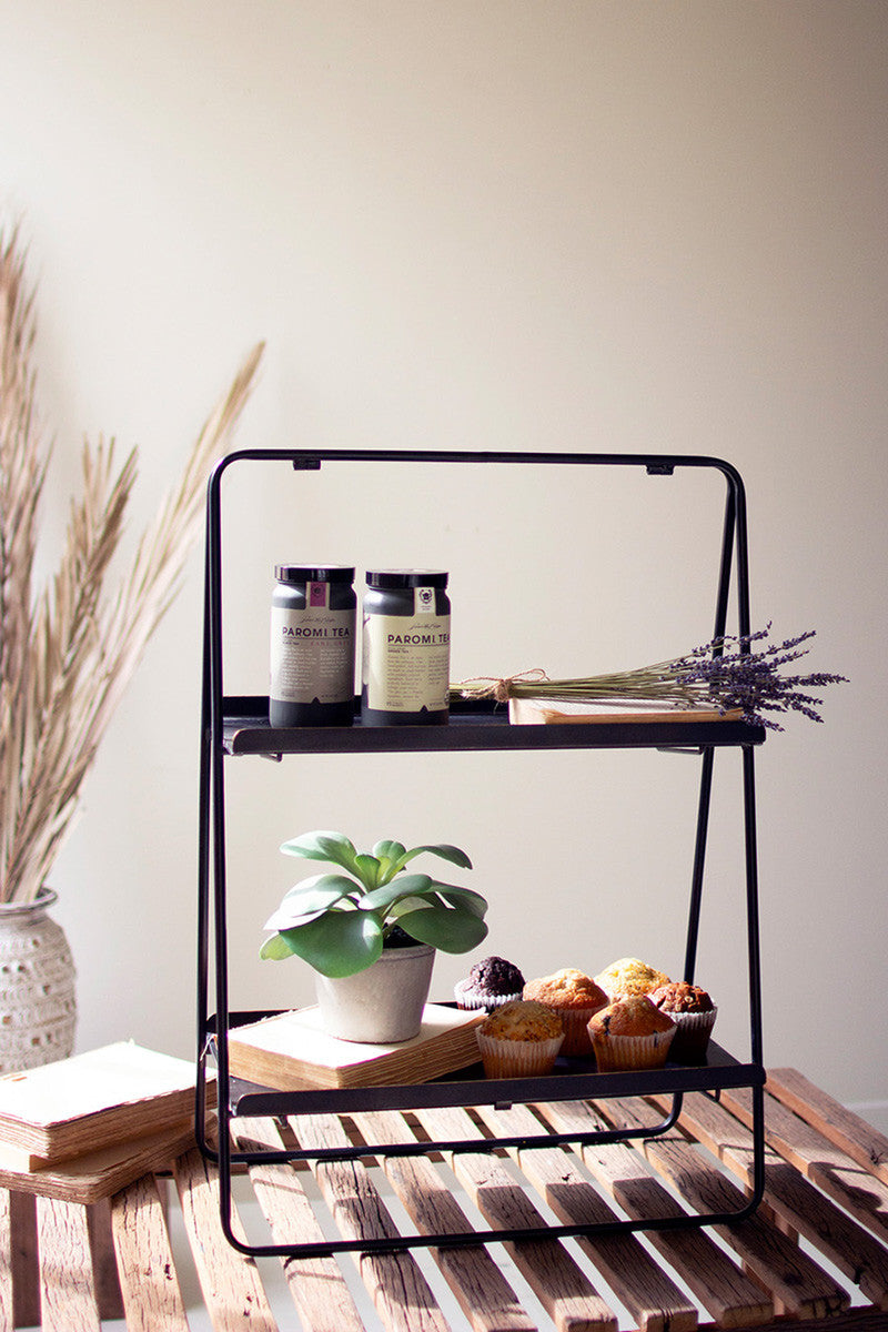 Two Tiered Rectangle Display Rack By Kalalou – Modish Store