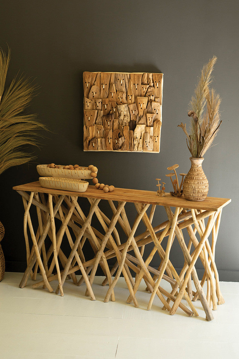Repurposed Teak Wood Branches Console Table By Kalalou – Modish Store