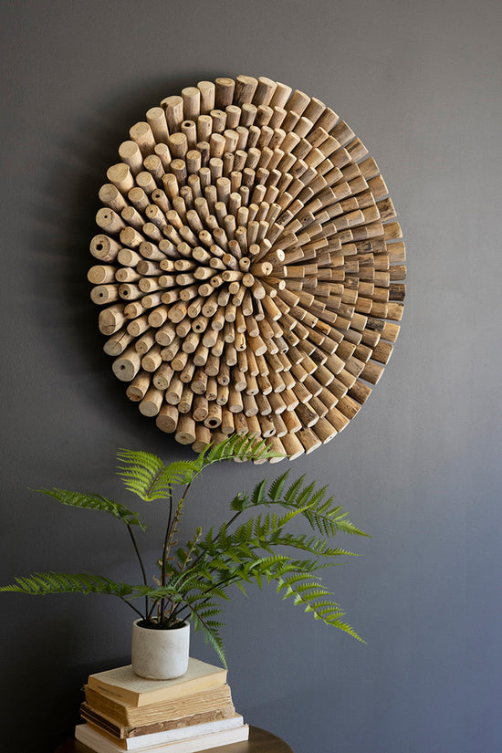 Round Driftwood Wall Art By Kalalou – Modish Store