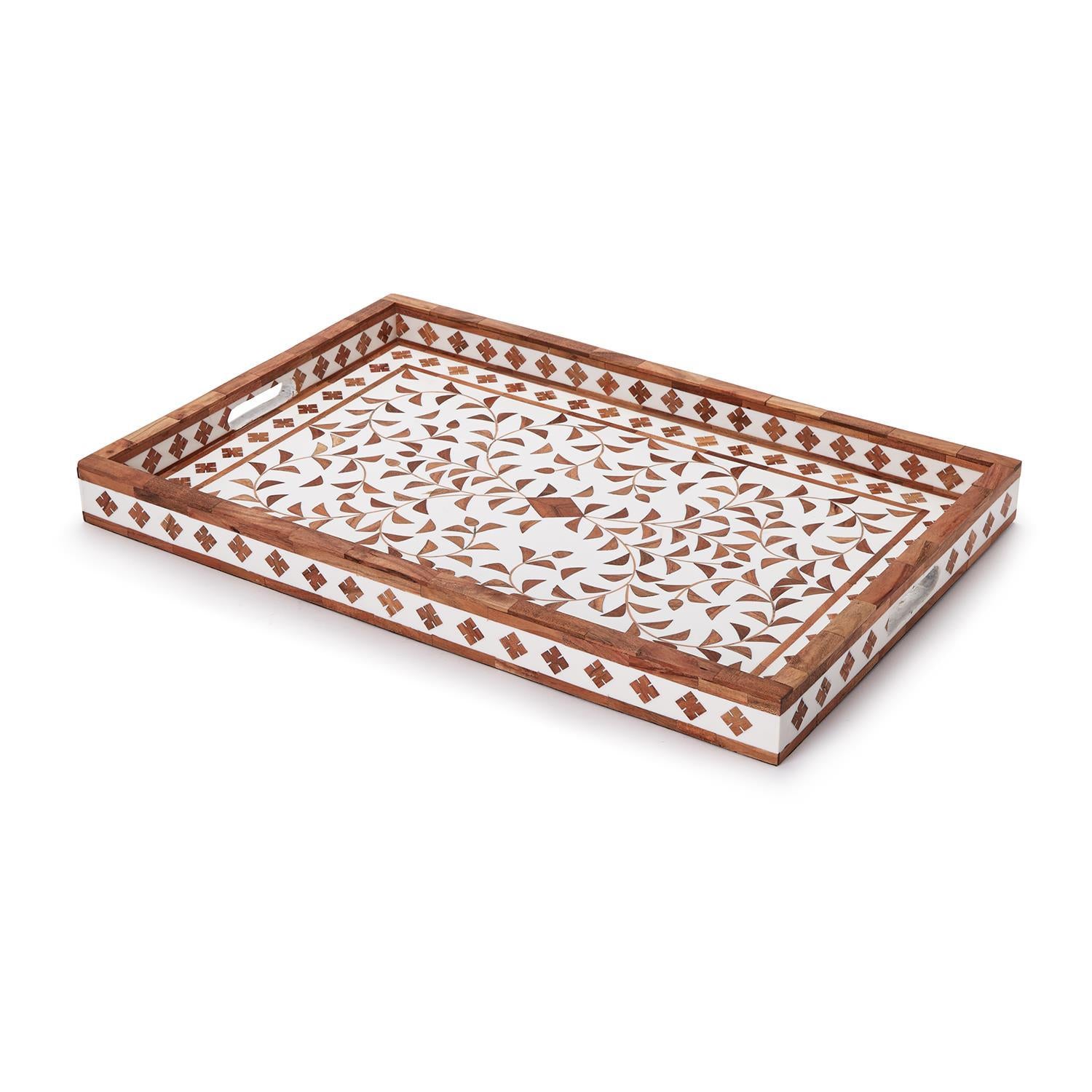 Jaipur Palace Natural Serving Tray By Tozai Home – Modish Store