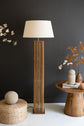 Wooden Spindles Floor Lamp Base W Fabric Lamp Shade By Kalalou – Modish ...