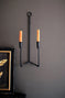 Forged Iron Double Taper Wall Sconce By Kalalou – Modish Store