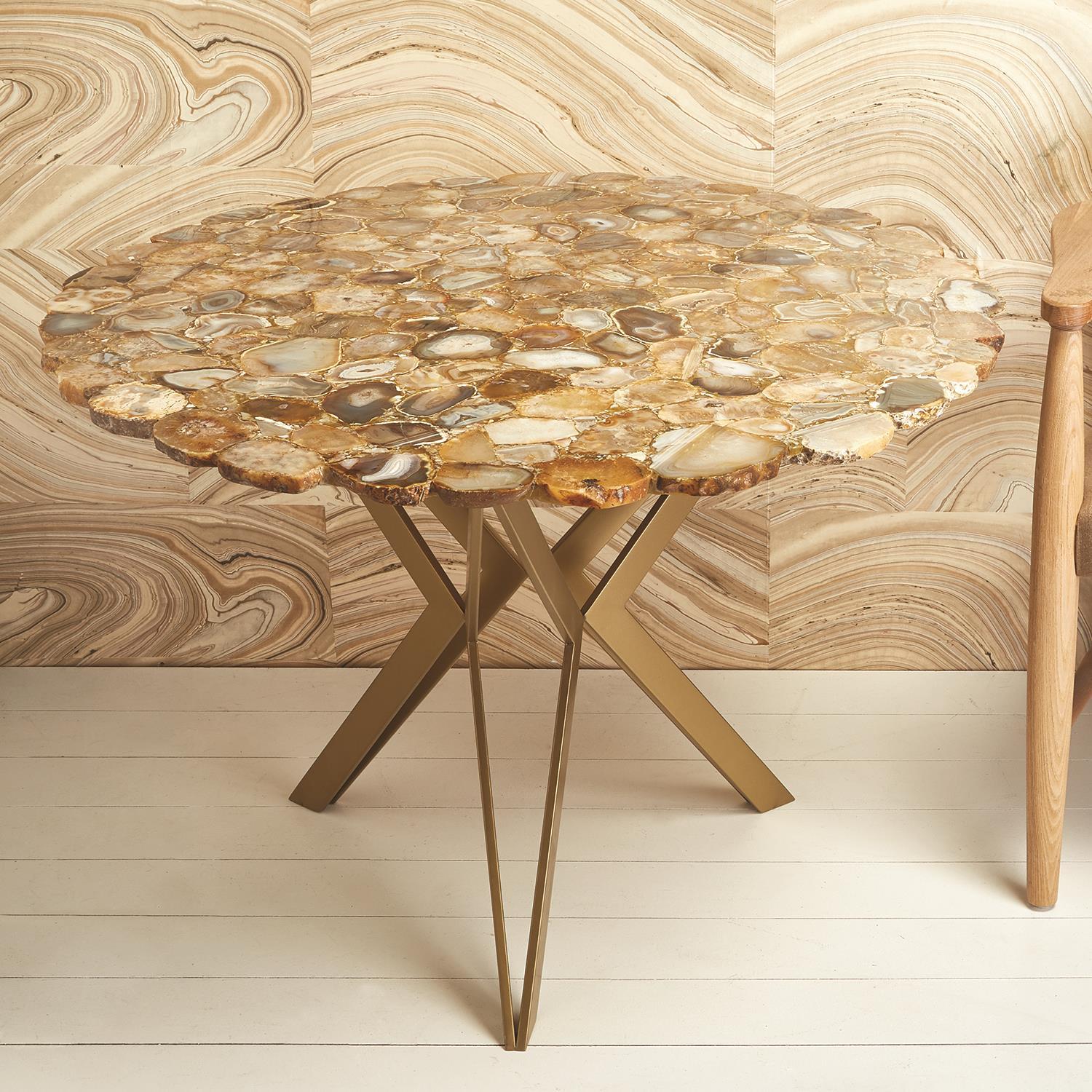 Natural Agate 36" Round Table By Tozai Home – Modish Store