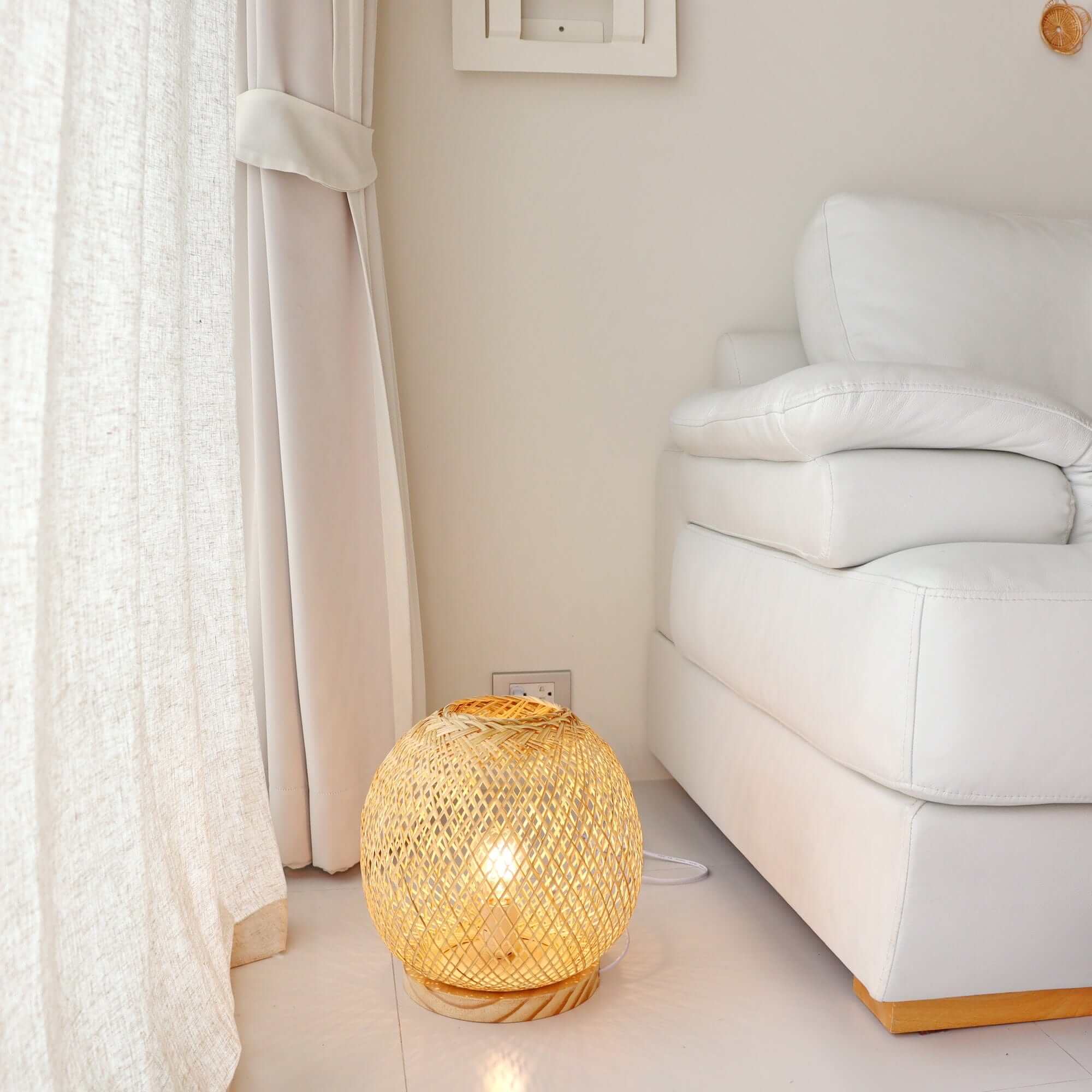 Chi Na Bamboo Weaving Table Lamp - Organic Elegance Illuminated By Tha ...