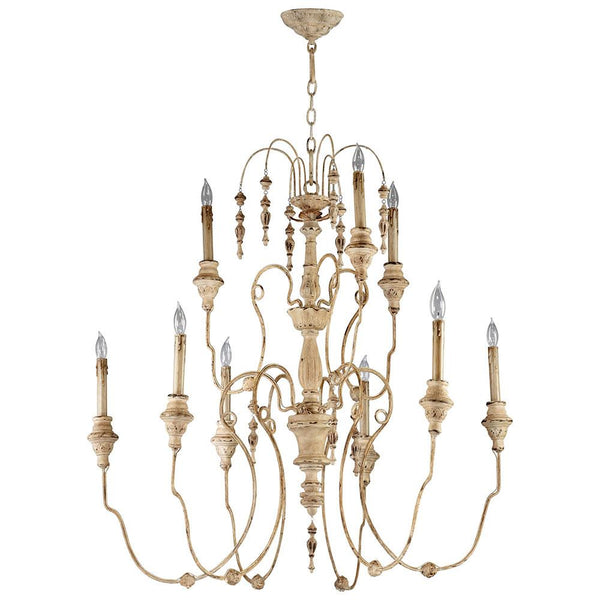 Maison Nine Light Chandelier - White-Cream – Modish Store