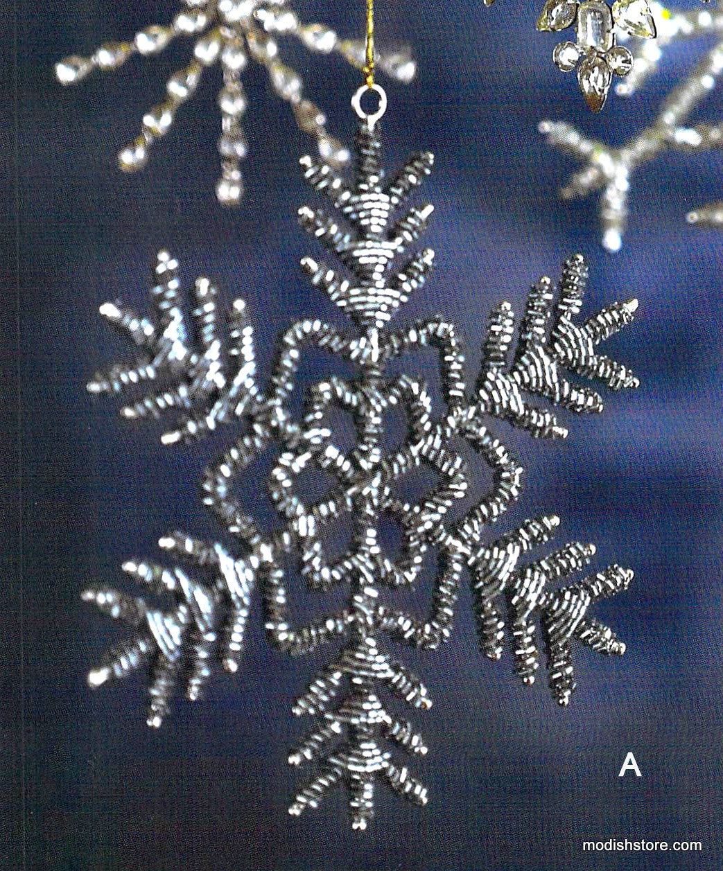 Victorian Snowflake Decorative Christmas Ornaments - Set Of 5 – Modish ...