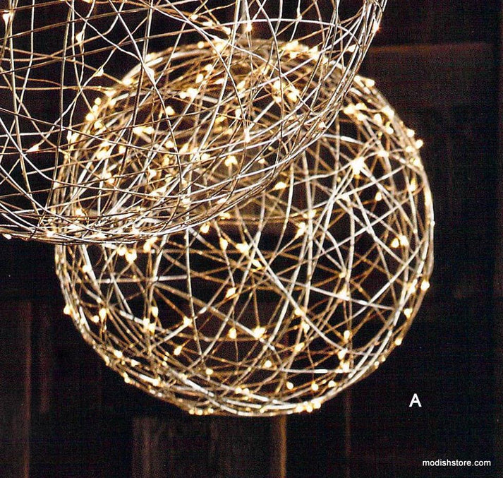 Decorative Metal Silver Light Spheres- only 02 left – Modish Store