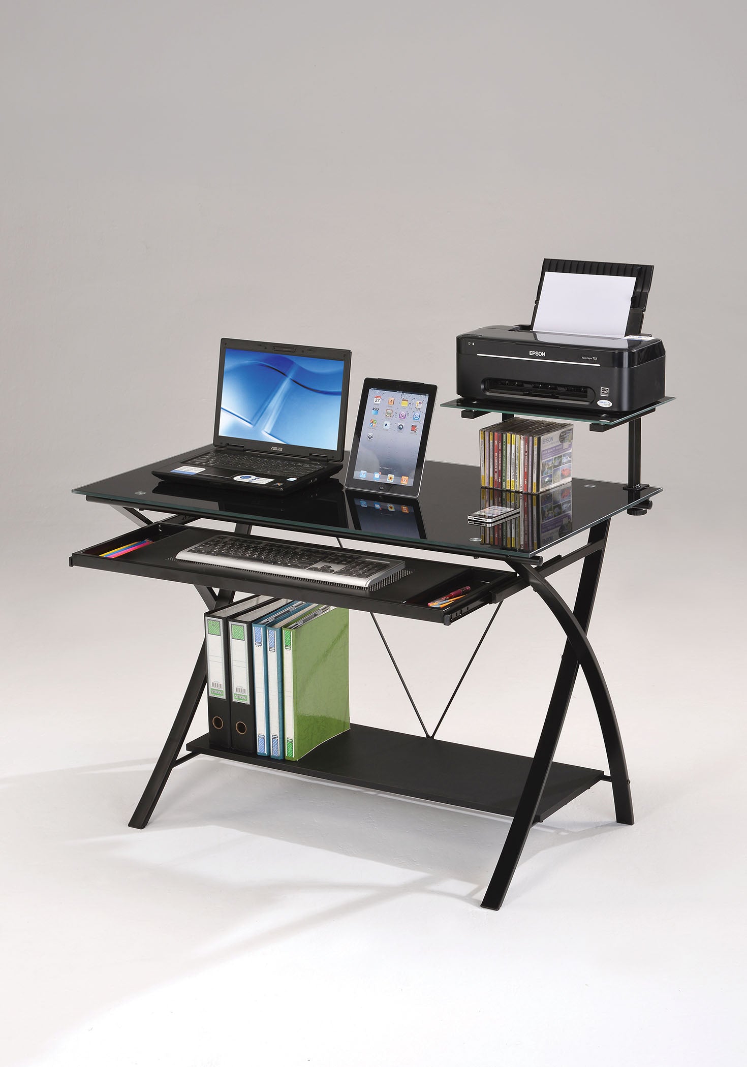 Sleek Black Glass Computer Desk By Homeroots – Modish Store