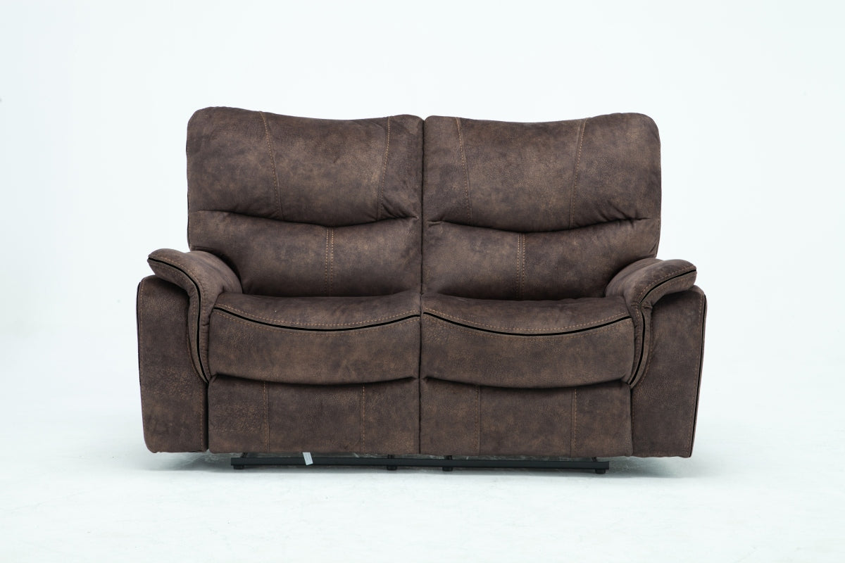 40" Elegant Dark Brown Fabric Loveseat By Homeroots – Modish Store