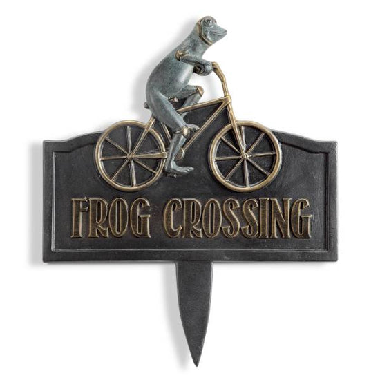 Frog Crossing Garden Sign By SPI Home - 16in Height – Modish Store