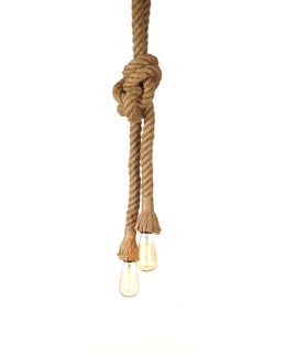 Rope Two Bulbs Pendant Lamp By Homeroots – Modish Store