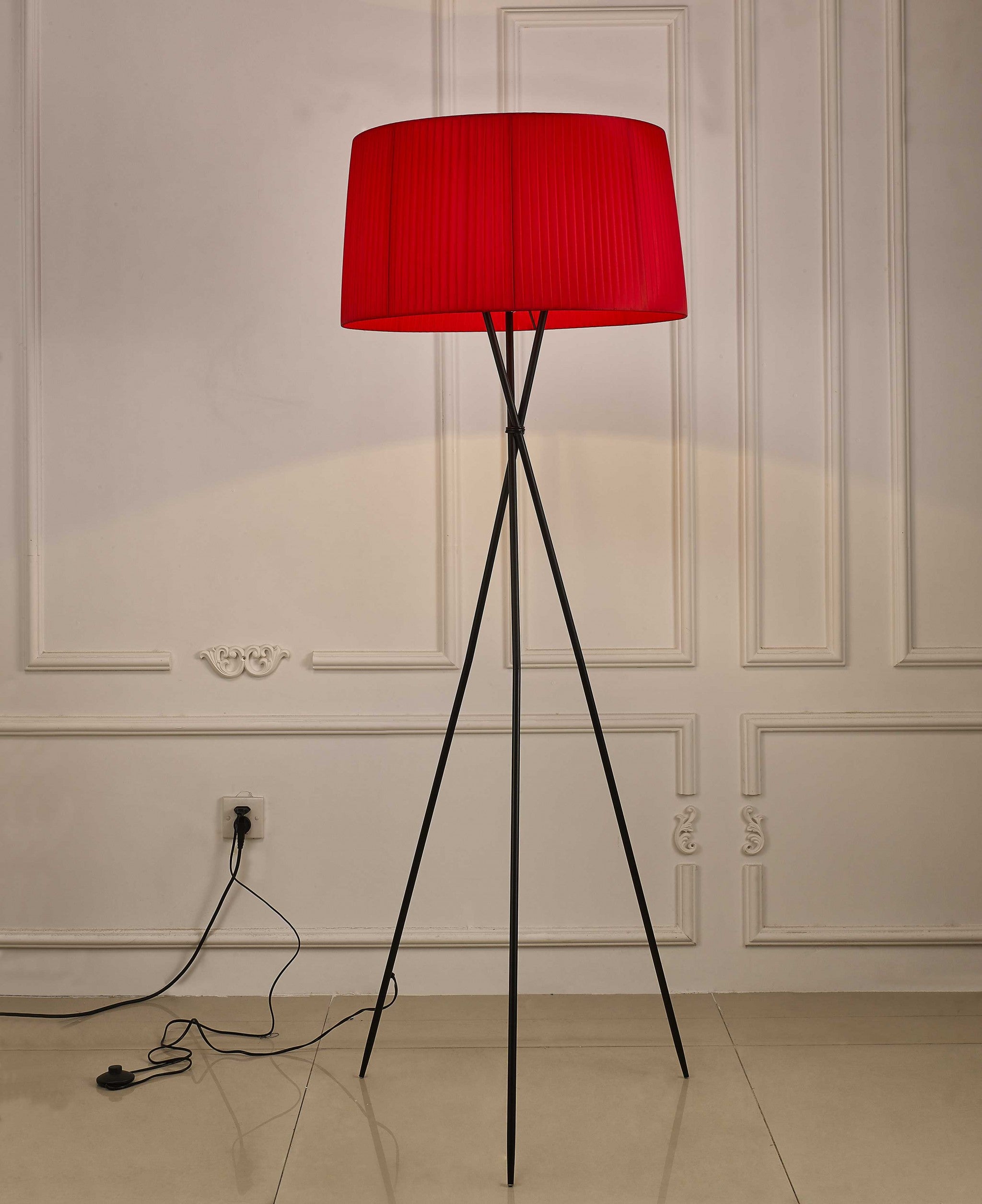 Red Metal Floor Lamp By Homeroots – Modish Store