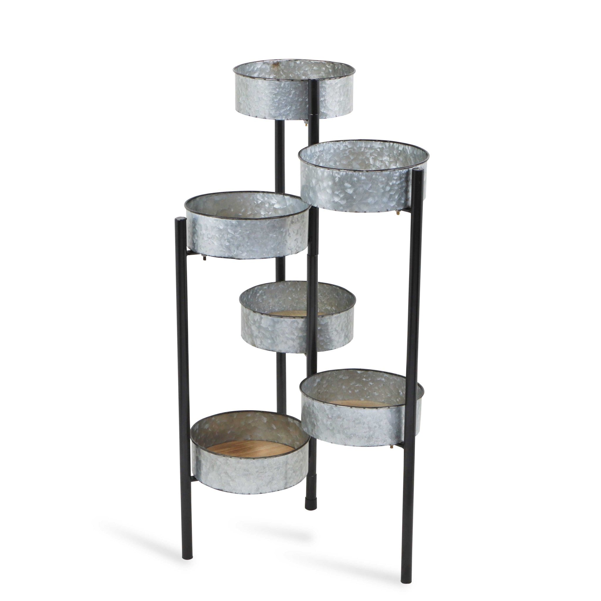 Modern Farmhouse 6 Tier Galvanized Metal Plant Stand By Homeroots ...
