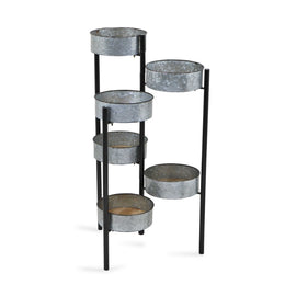 Modern Farmhouse 6 Tier Galvanized Metal Plant Stand By Homeroots ...