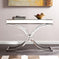 42" Silver Mirrored Glass Cross Leg Console Table By Homeroots – Modish ...