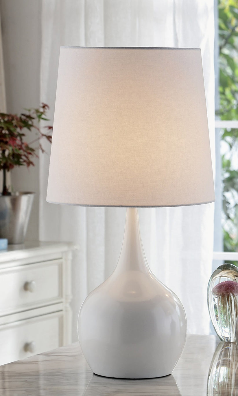 Minimalist White Table Lamp with Touch Switch By Homeroots – Modish Store