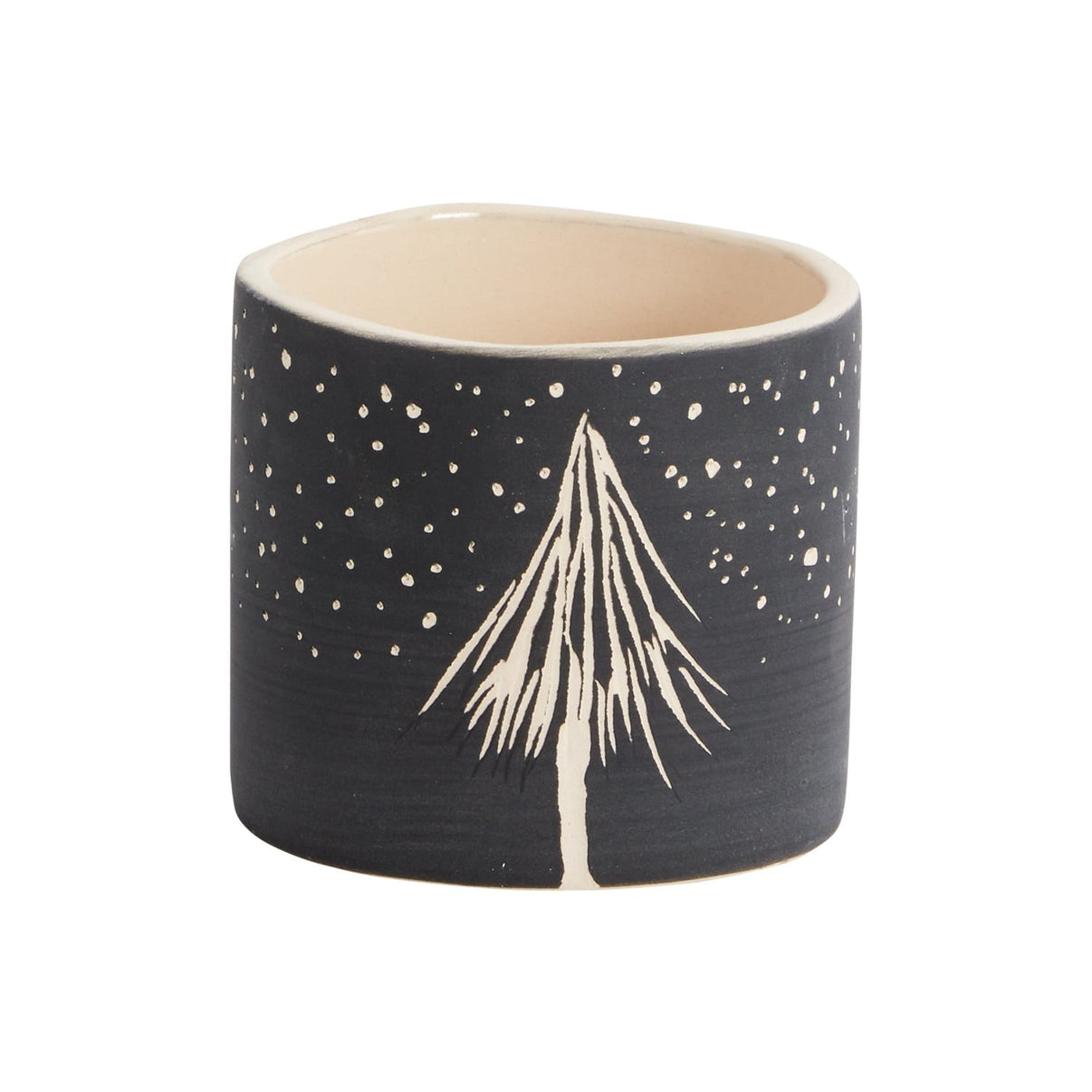 Dark Night Pot Set Of 12 By Accent Decor - 2 Sizes - Black - Ceramic ...