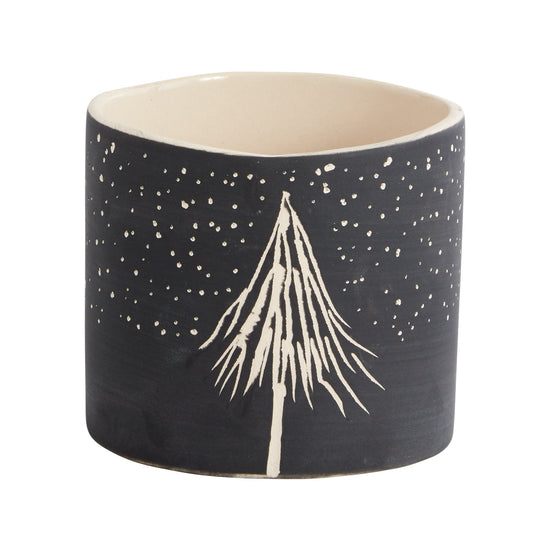 Dark Night Pot Set Of 12 By Accent Decor - 2 Sizes - Black - Ceramic ...