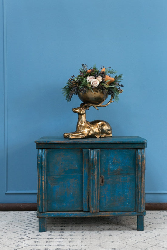 Buck Bowl And Floral Arrangements By Accent Decor - Yellow - Metal ...