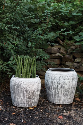 Ulu Pot By Accent Decor - 2 Sizes - White - Ceramic - 92495 - 92496 ...