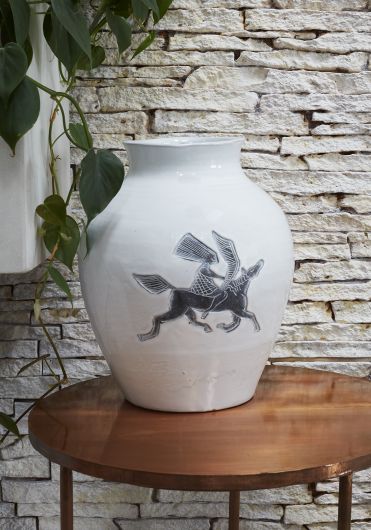 Pegasus Vase By Accent Decor - White - Ceramic - 97955 – Modish Store