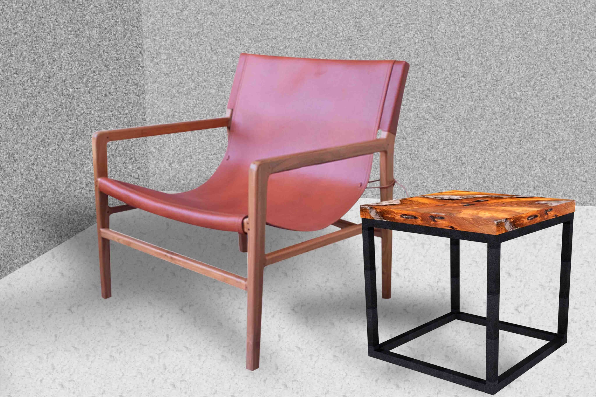 Teak Root and Resin Side Table CR-2021 by All Furniture – Modish Store