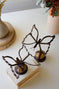 Set Of Two Sister Clara Butterflies On Caged Rock Base By Kalalou ...