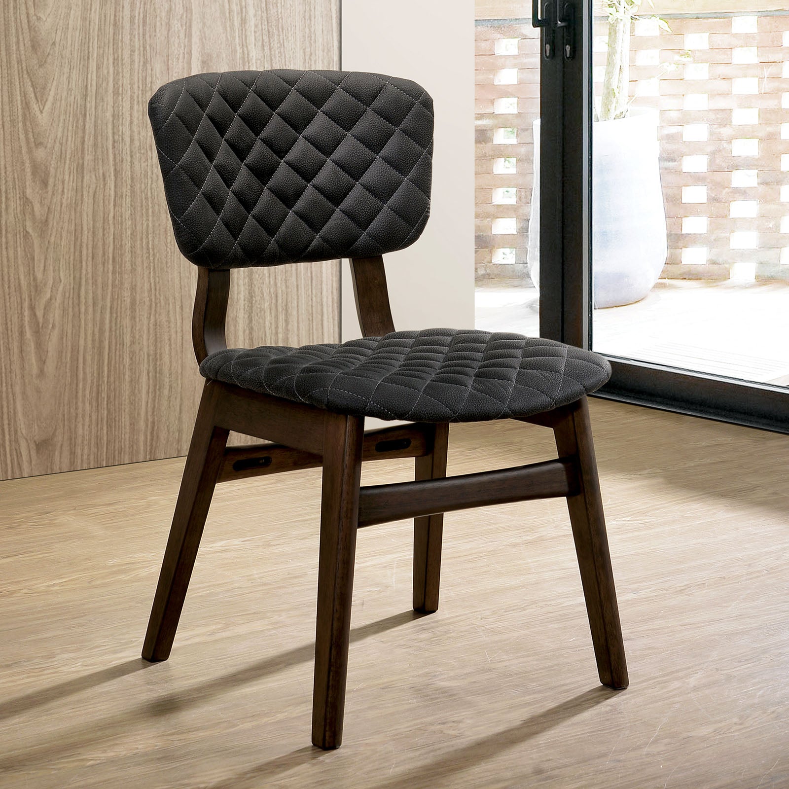 Solid Wood And Fabric Master Chairs With Fin Style Legs ,Pack Of Two ...