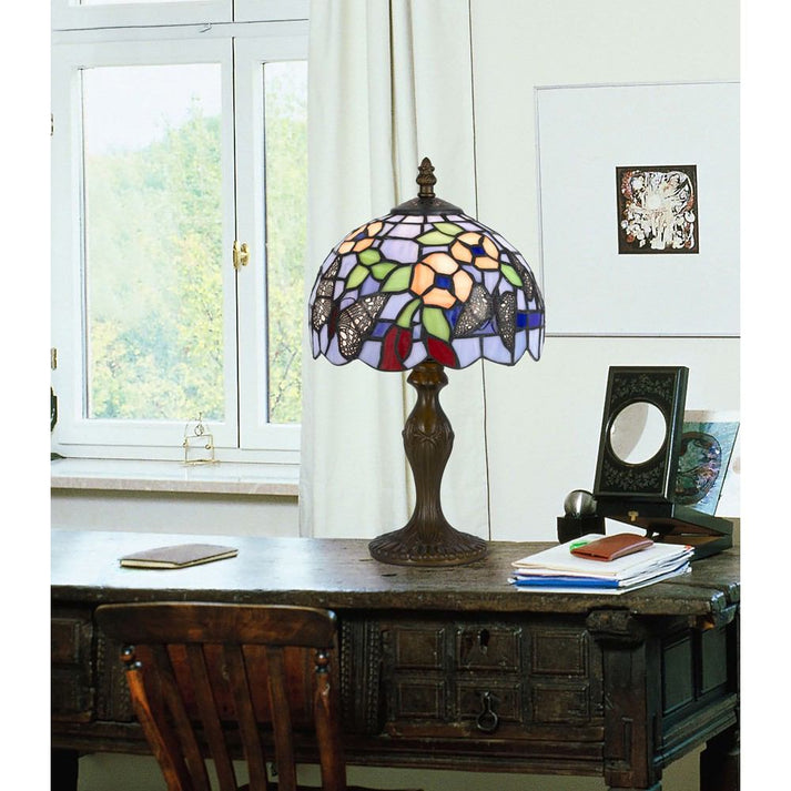 Cal Lighting BO-2378AC 40W Tiffany Ac Lamp - Antique Brass – Modish Store