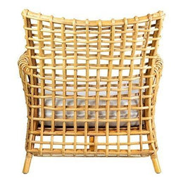 Bahama Rattan Occasional arm chair - Natural/Black by Jeffan – Modish Store