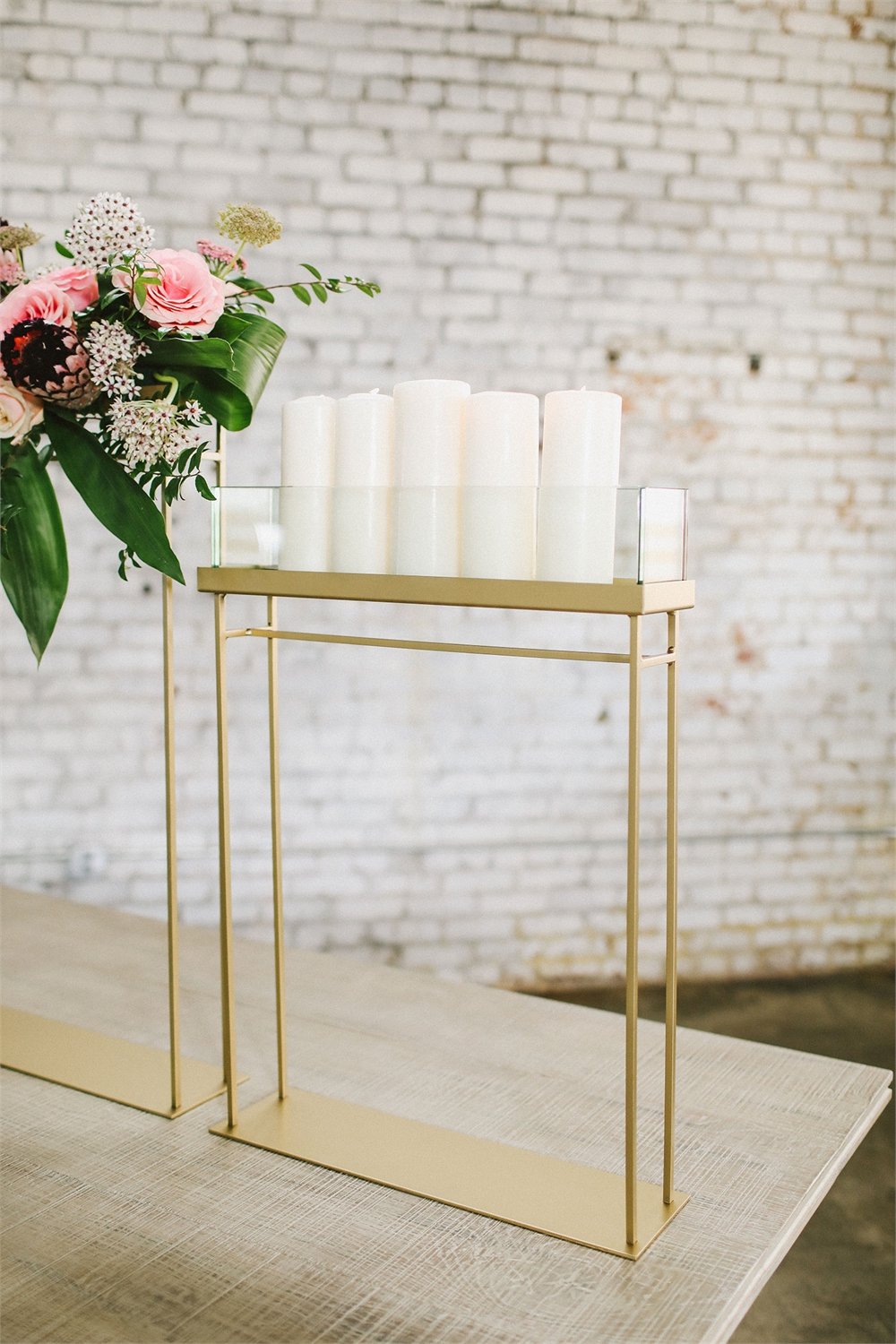 Brentmore Stand And Floral Arrangements By Accent Decor- 2 Sizes - Gold ...
