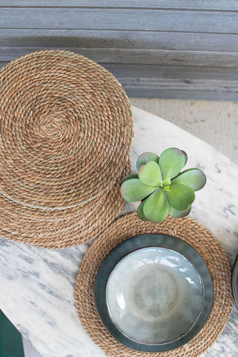 Round Seagrass Place Mat Set Of 6 By Kalalou - Natural – Modish Store