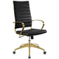 Modway Jive Gold Stainless Steel Highback Office Chair - EEI-3417 ...