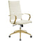 Modway Jive Gold Stainless Steel Highback Office Chair - EEI-3417 ...