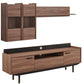 Modway Visionary 2 Piece Entertainment Center - EEI-3730 - Walnut Black ...