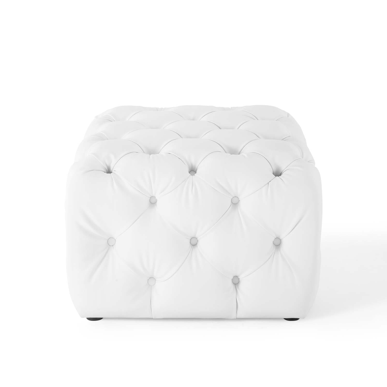 Modway Anthem Tufted Button Square Faux Leather Ottoman - EEI-3775 ...