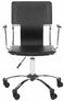 Safavieh Kyler Desk Chair - Black, Chrome – Modish Store