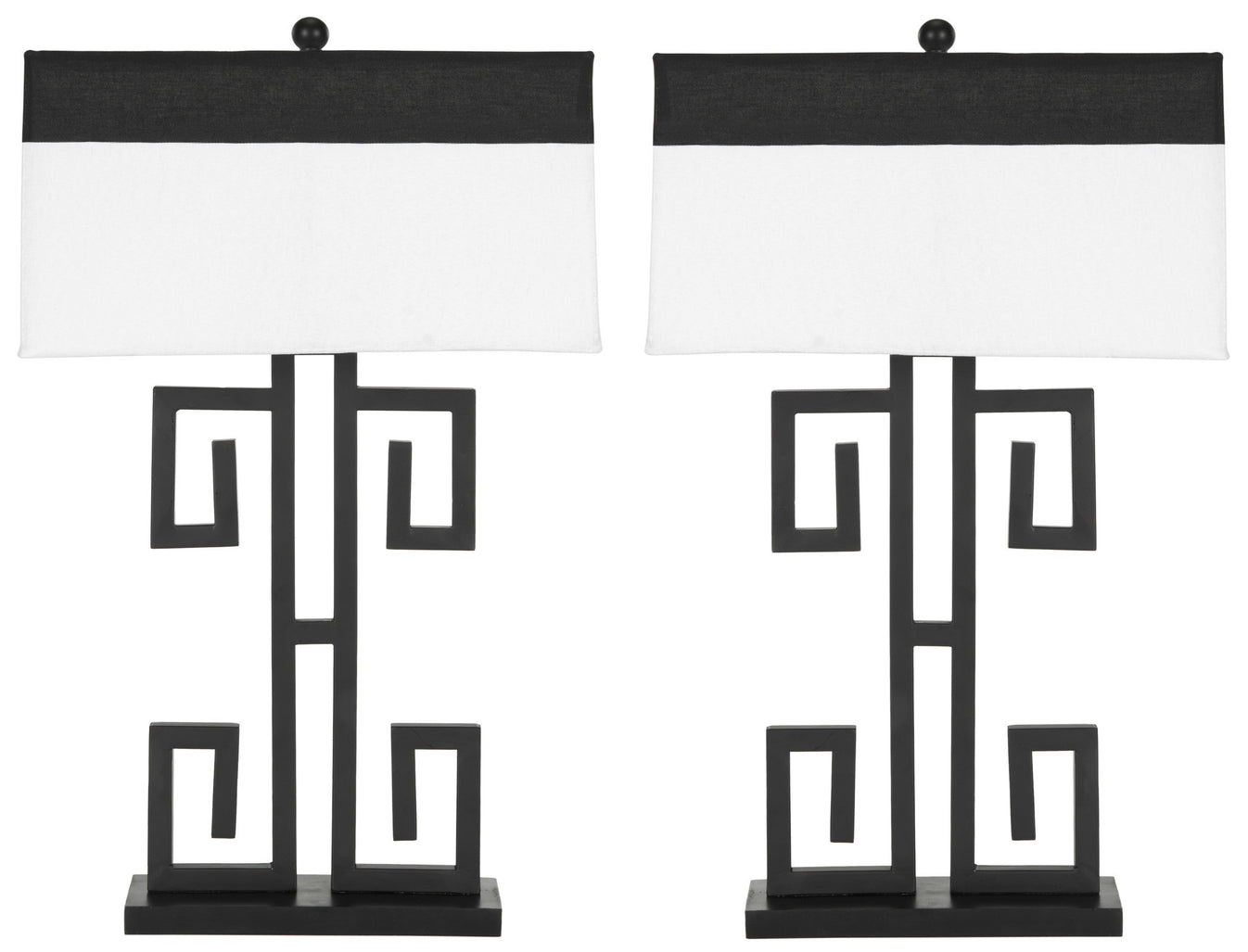Safavieh Greek Key Table Lamp - Black/White - Black, White, Cream ...