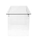 LumiSource Glacier Desk - Clear, Chrome Color - Metal, Tempered Glass ...
