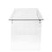 LumiSource Glacier Desk - Clear, Chrome Color - Metal, Tempered Glass ...