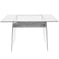 LumiSource Glacier Desk - Clear, Chrome Color - Metal, Tempered Glass ...