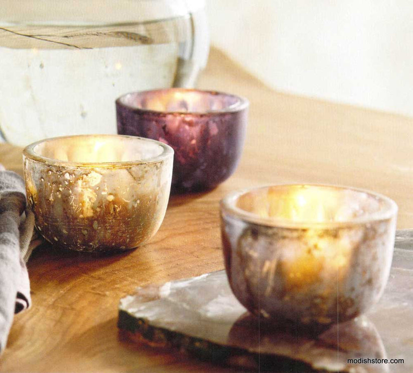 Matte Mercury Mini Tealight Bowls - Set Of 12 – Modish Store