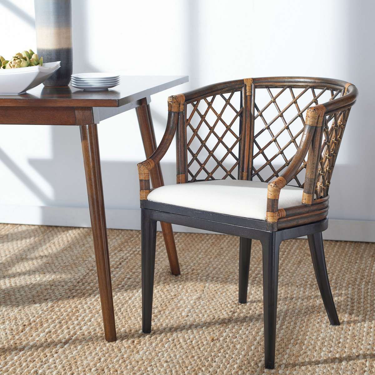 Safavieh Carlotta Arm Chair - Natural Wash – Modish Store